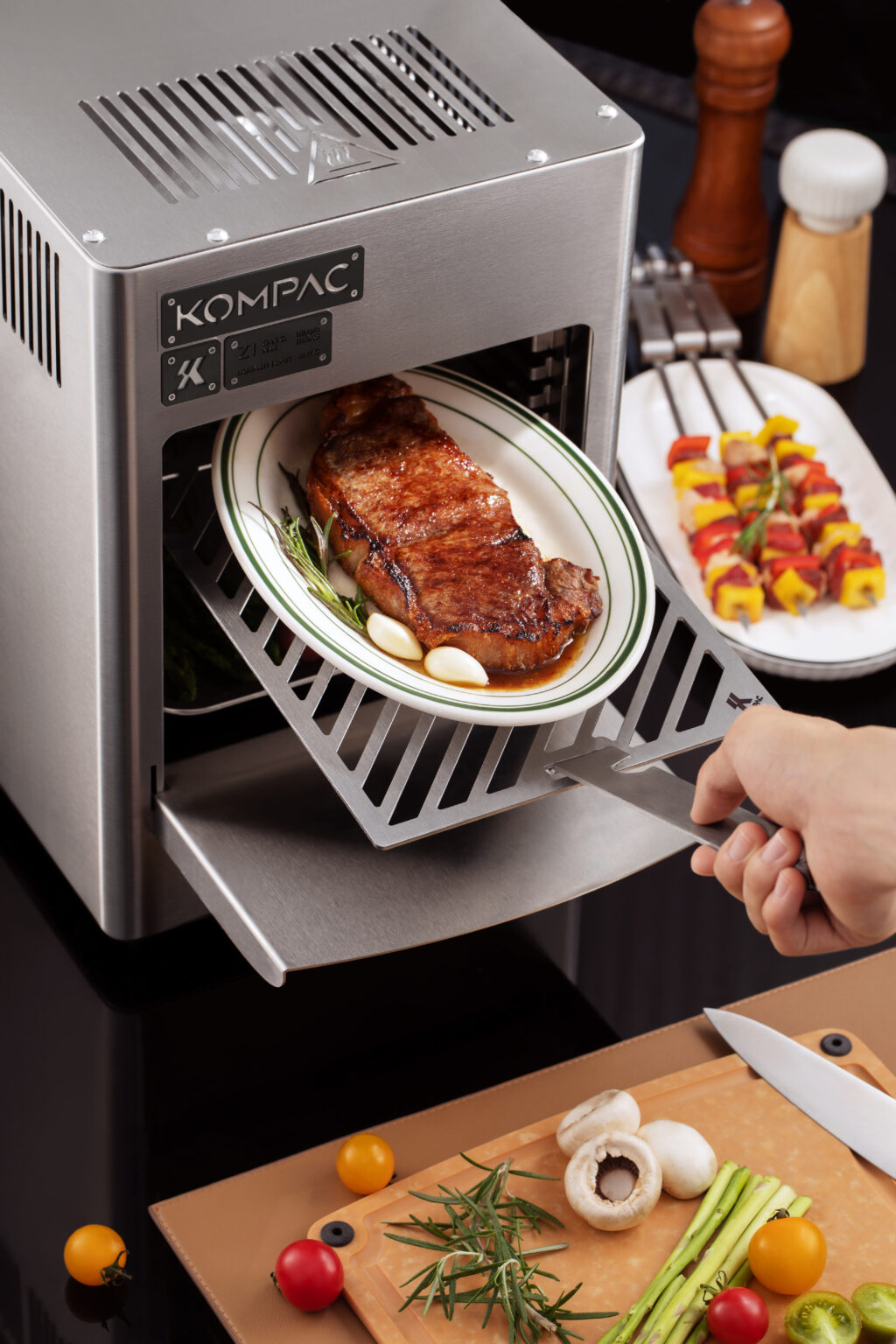 KOMPAC Z1 Mini Series เตาย่างเสต็กระบบแก๊สอินฟาเรด 800°C ขนาดกะทัดรัด ...